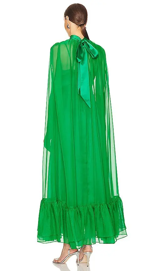 【レア】THE UPSIDE パームリーフ セットアップ 緑 Alice + Olivia Lanelle Maxi Cape Dress In Green - Light Emerald